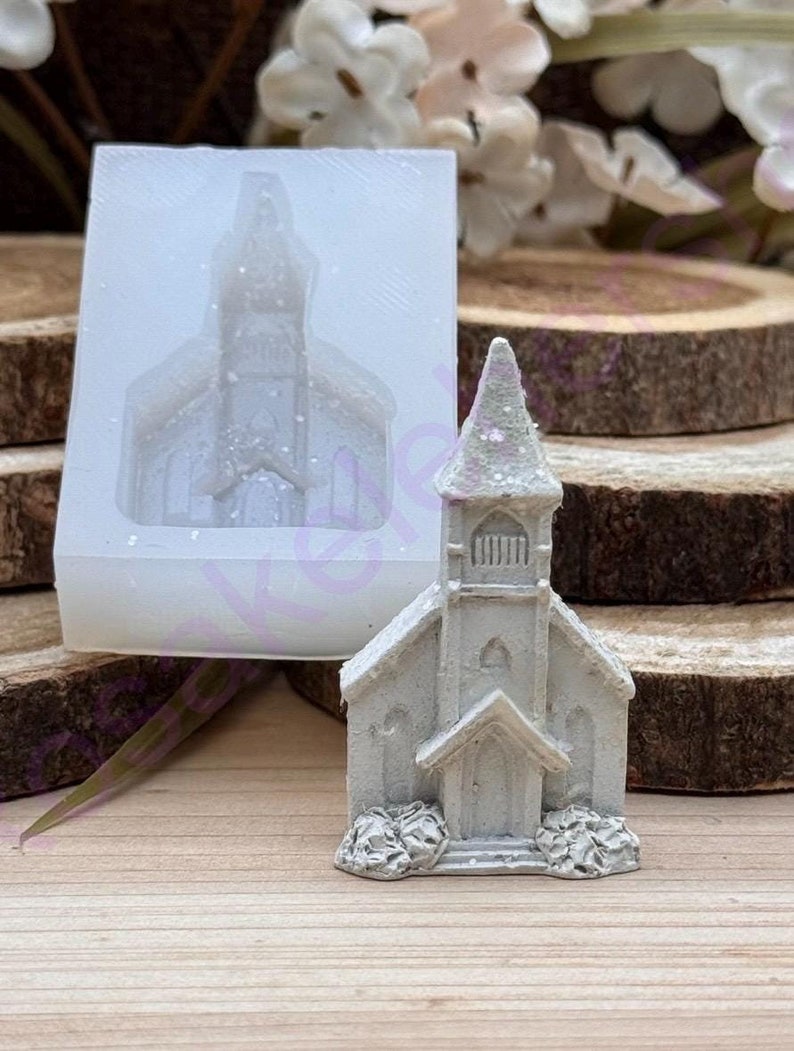 Miniature Rustic Church-chapel Handmade Silicone Mold for Christmas ...