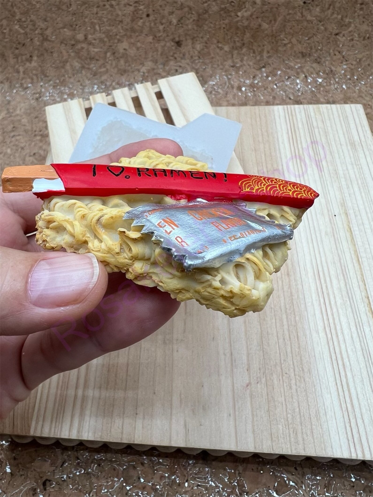 Instant Noodles 3D Pasta-instant Ramen Noodle Block-food Handmade ...