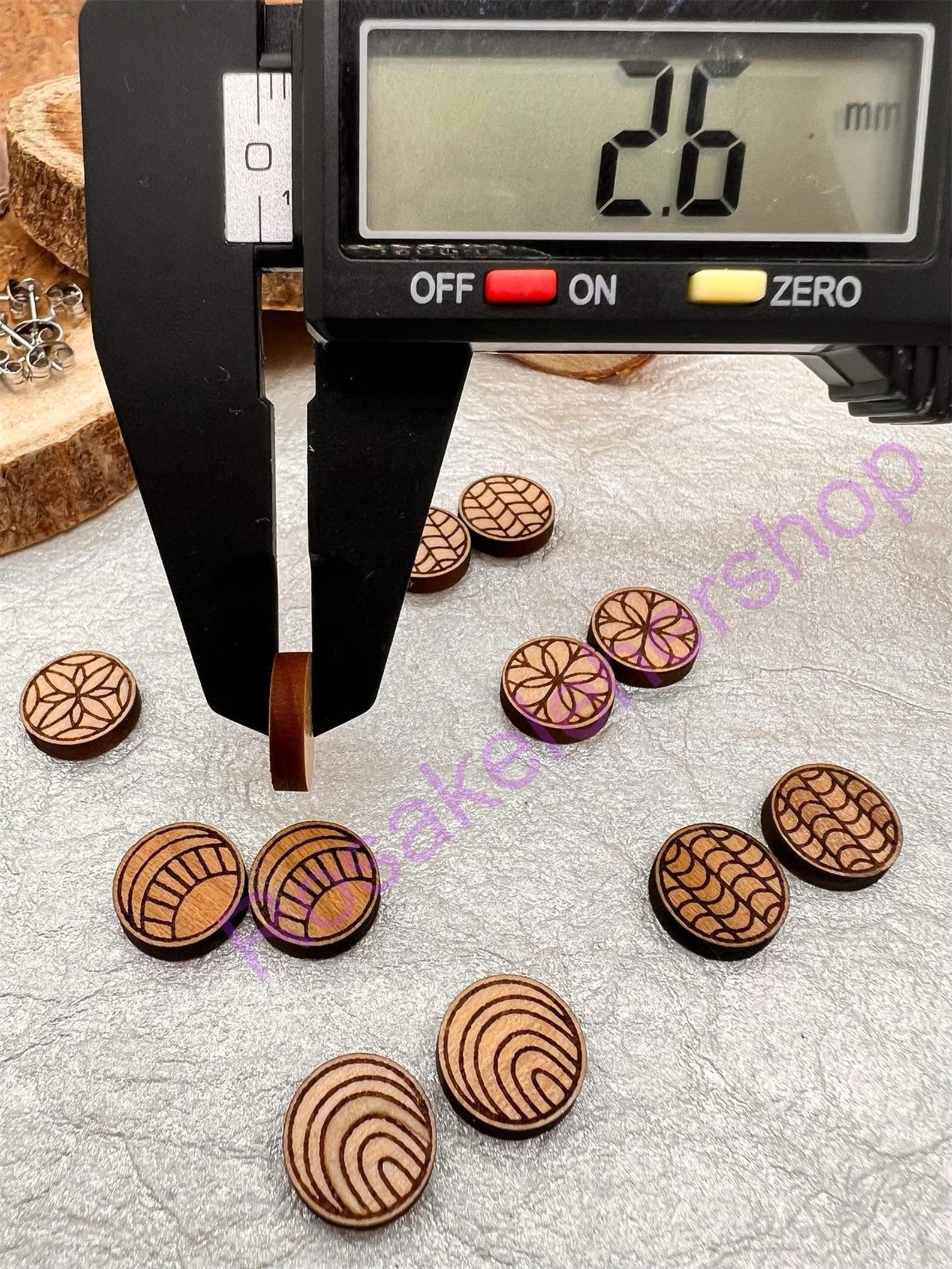 FLOWERS Round Blank Stud Earrings-wood Stud Earring Makings-unfinished ...