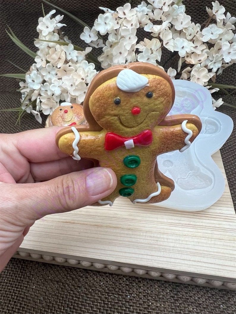 Gingerbread Man Handmade Silicone Mold for Christmas Ornaments-holidays ...