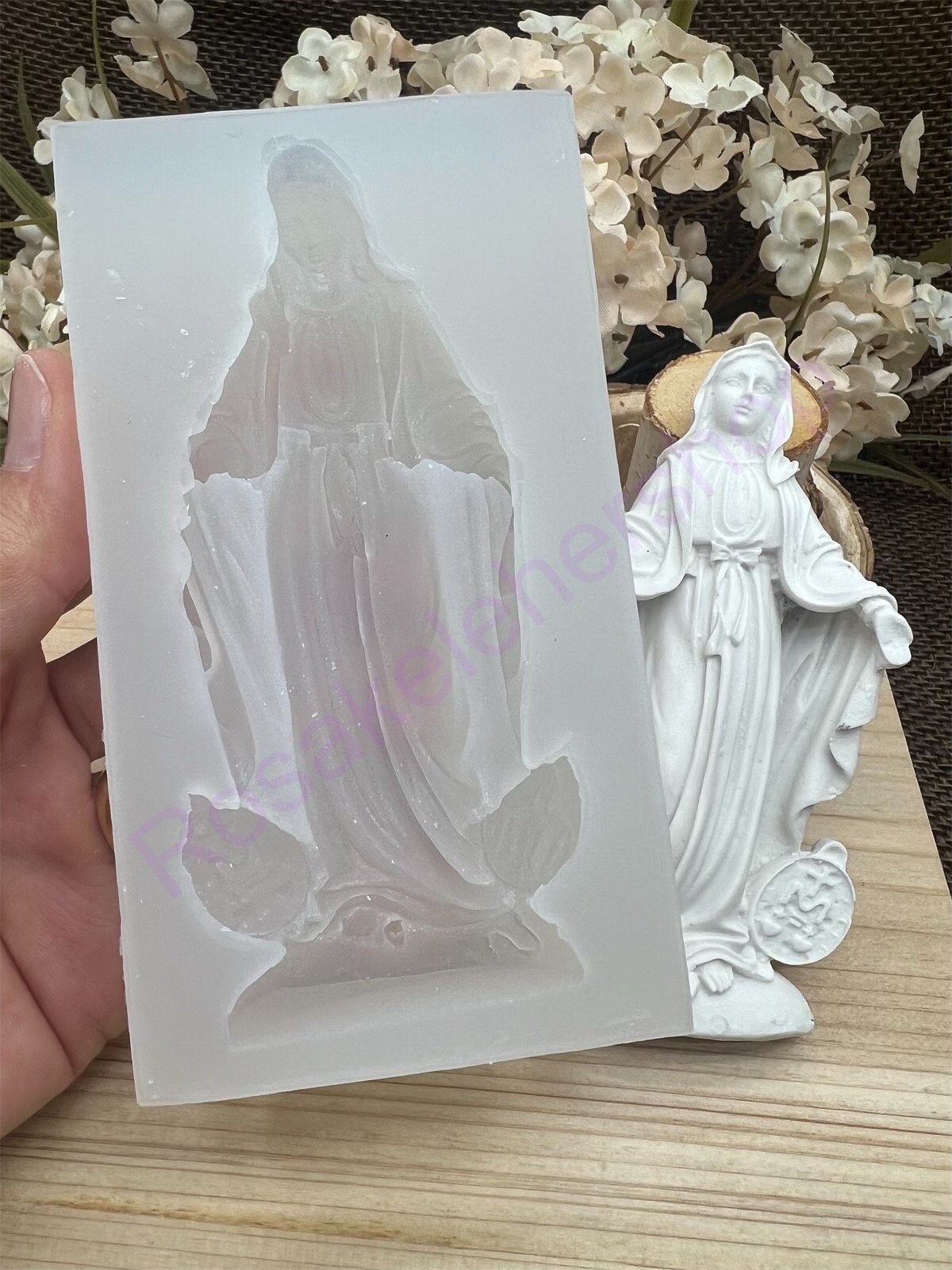 Our Lady of Grace-virgin MARY Silicone Mold-mother Mary-fondant-resin ...
