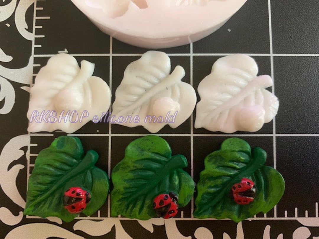 Leaf Ladybug-insect Silicone Mold for Fondant-resin-handcrafts-polymer ...