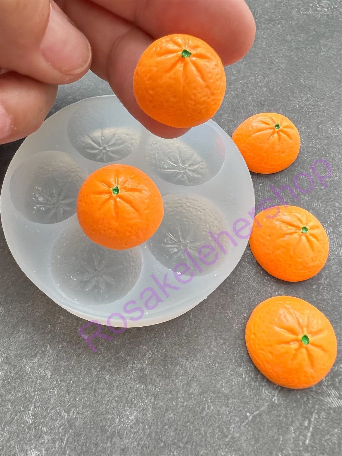 Half Orange-tangerine-fruit-food Silicone Mold for Fondant-resin ...