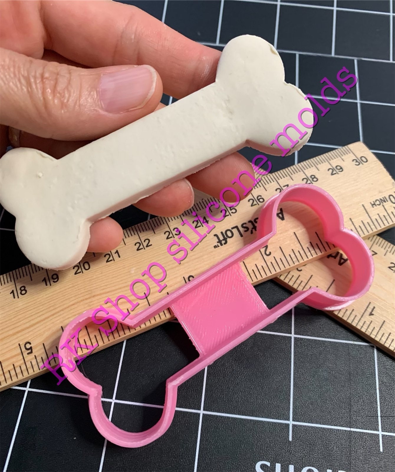 3D printed Dog Bone cutter cookie dough-Embossing Cutters | Etsy