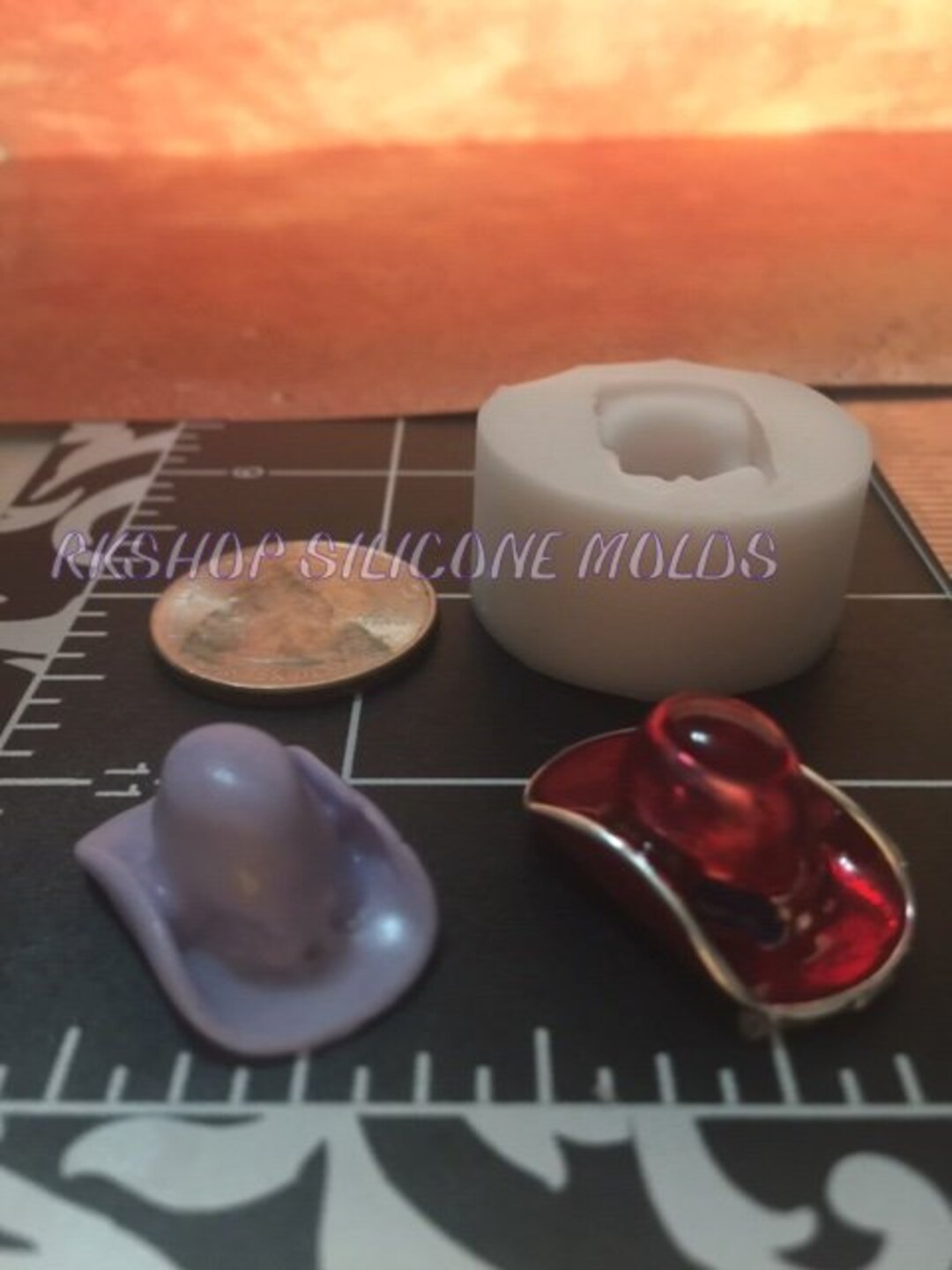 3D Tiny Hat Silicone Mold-cowboy Hat for Fondant-jewelry-polymer Clay ...