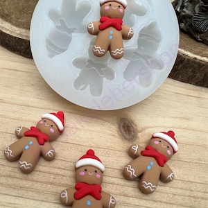 Christmas Small Gingerbread Man Handmade Silicone Mold for Fondant ...