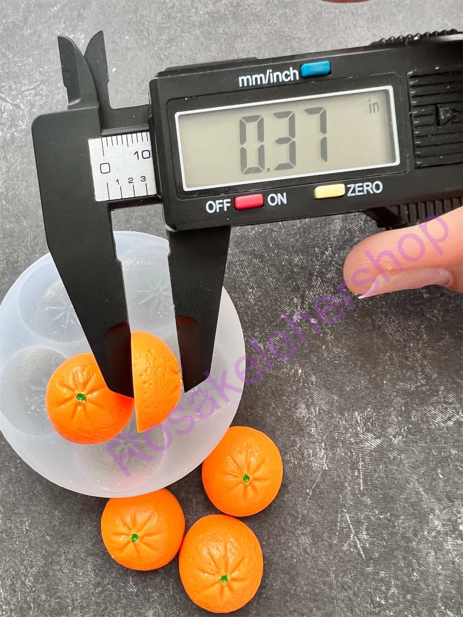 Half Orange-tangerine-fruit-food Silicone Mold for Fondant-resin ...