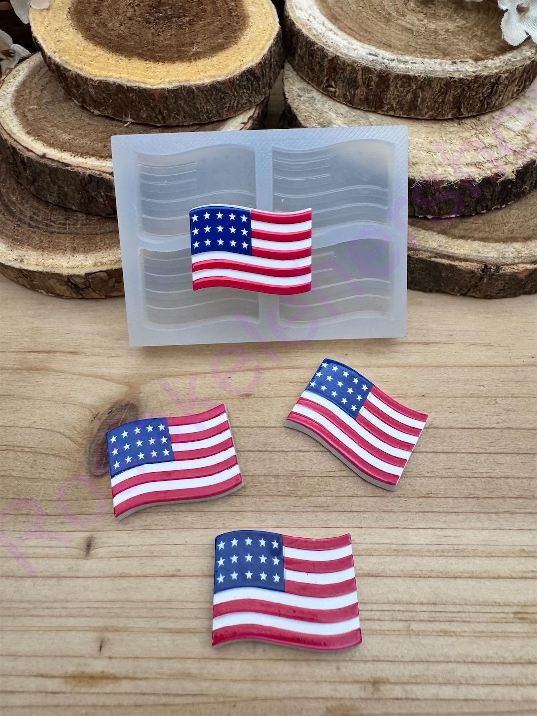 American Flag Handmade Silicone Mold for Fondant-resin-craft Supplies ...