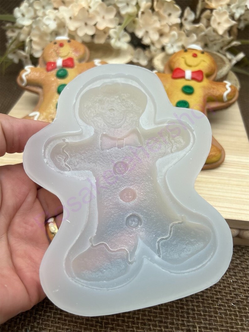 Gingerbread Man Handmade Silicone Mold for Christmas Ornaments-holidays ...