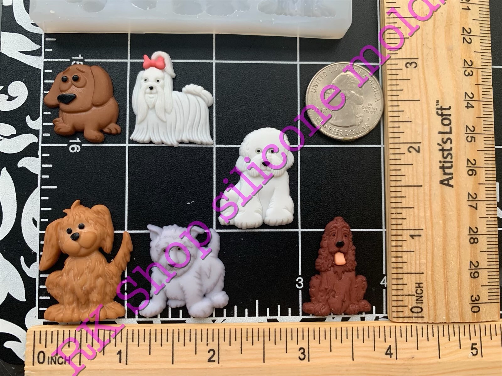 Dogs Silicone Mold Small Size Puppy Mold for Fondant-resin-handcrafts ...