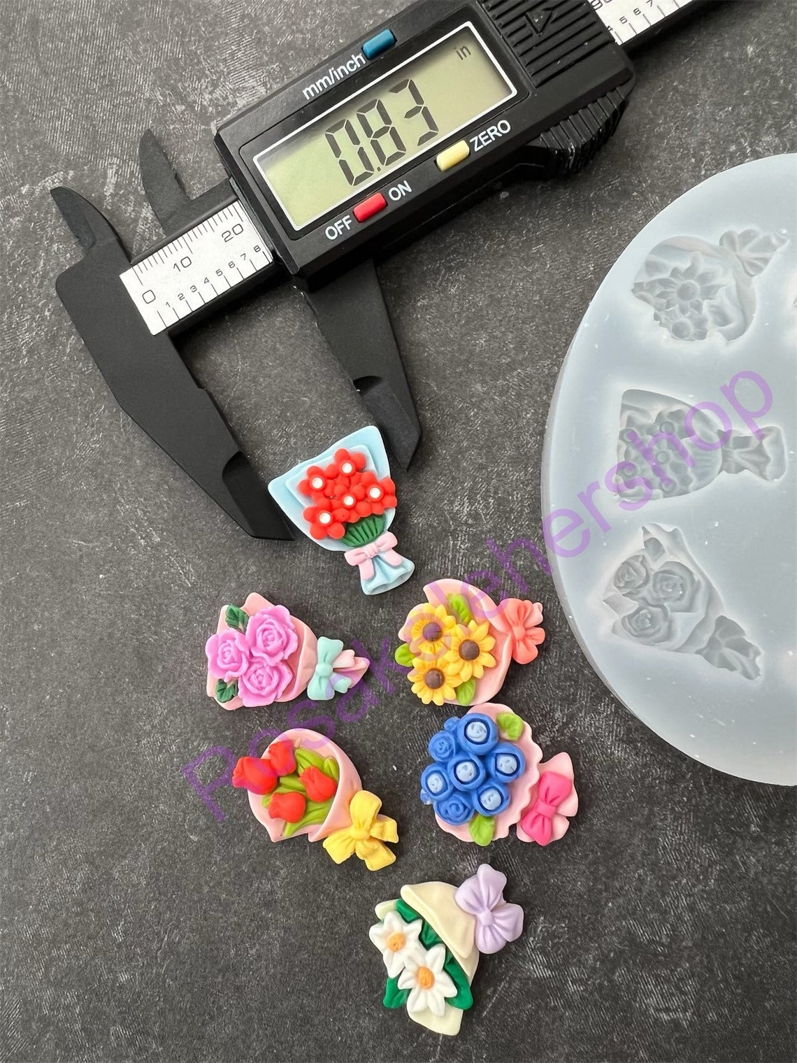 Flowers Bouquets Silicone Mold-spring Flowers for Fondant-resin ...