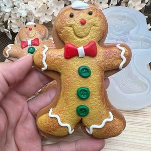 Gingerbread Man Handmade Silicone Mold for Christmas Ornaments-holidays ...