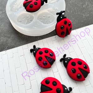 Ladybugs Silicone Mold Size Small for Fondant- Resin-handcrafts-polymer ...