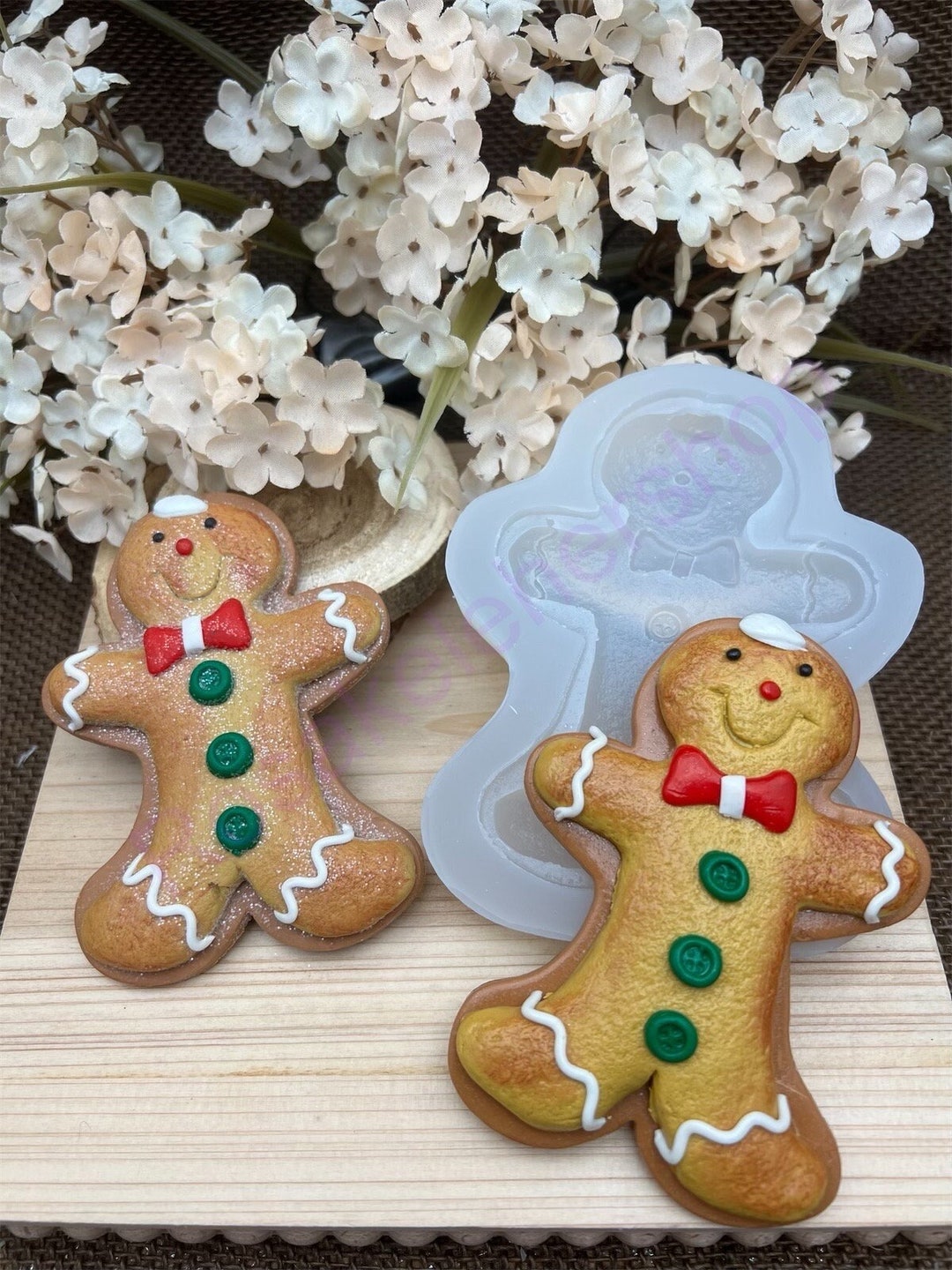 Gingerbread Man Handmade Silicone Mold for Christmas Ornaments-holidays ...