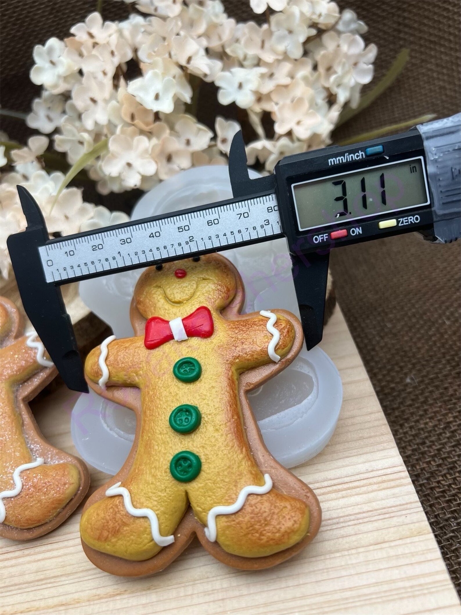 Gingerbread Man Handmade Silicone Mold for Christmas Ornaments-holidays ...