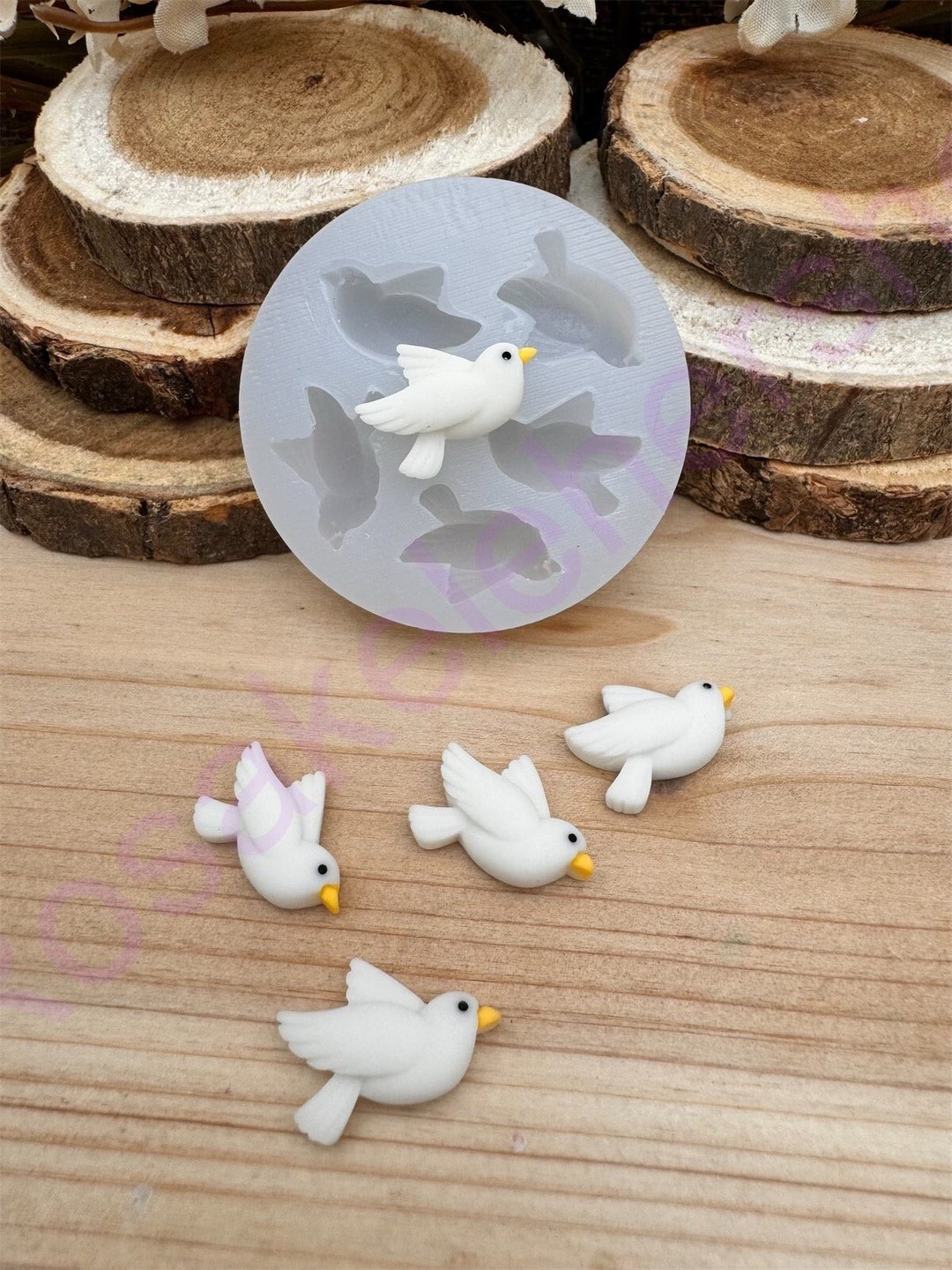 Dove Bird Handmade Silicone Mold (very Tiny) for Fondant-resin-crafts ...