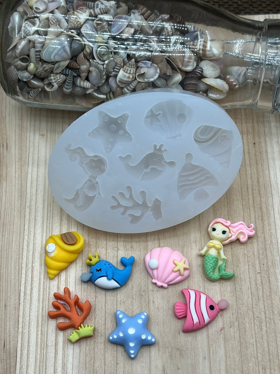 Sea Silicone Mold for Fondant-resin-handcrafts-polymer Clay-handmade ...