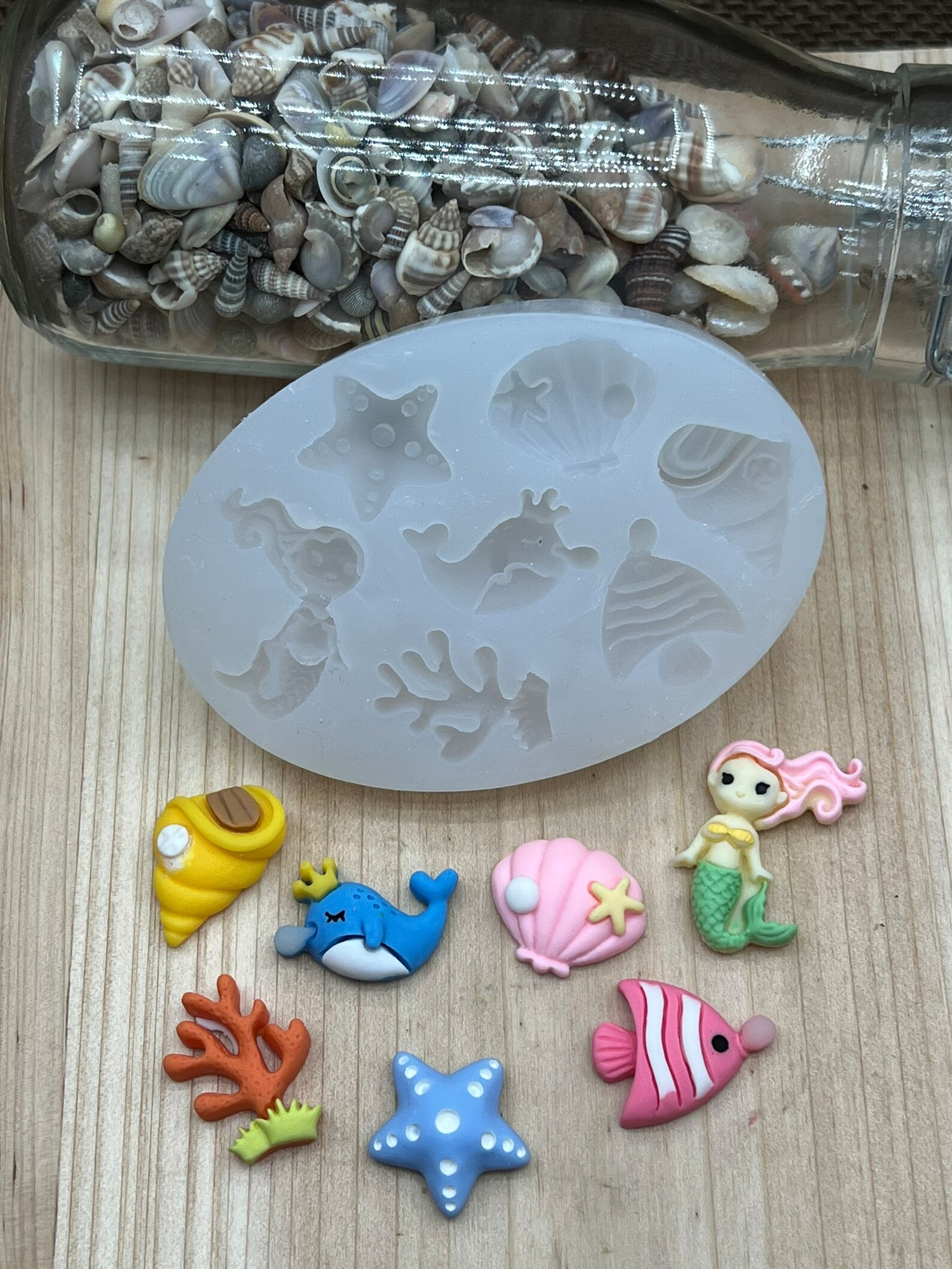 Sea Silicone Mold for Fondant-resin-handcrafts-polymer Clay-handmade ...