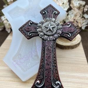 Crucifix With Star-cross Silicone Mold for Fondant-resin-polymer Clay ...