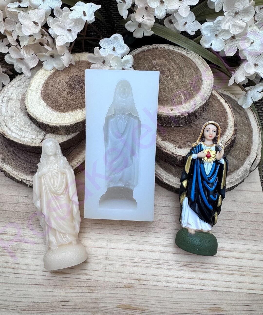 Mother Mary-virgin Mary-lady Immaculate Handmade Silicone Mold-saint ...