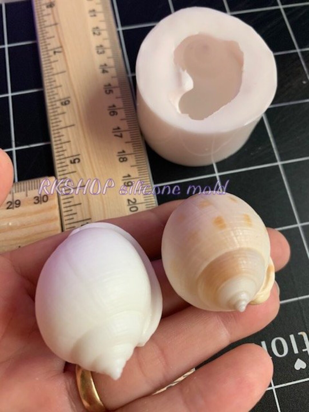 2D Seashell (2) Silicone Mold Ocean-beach-resin-crafts-clay-jewelry-wax ...