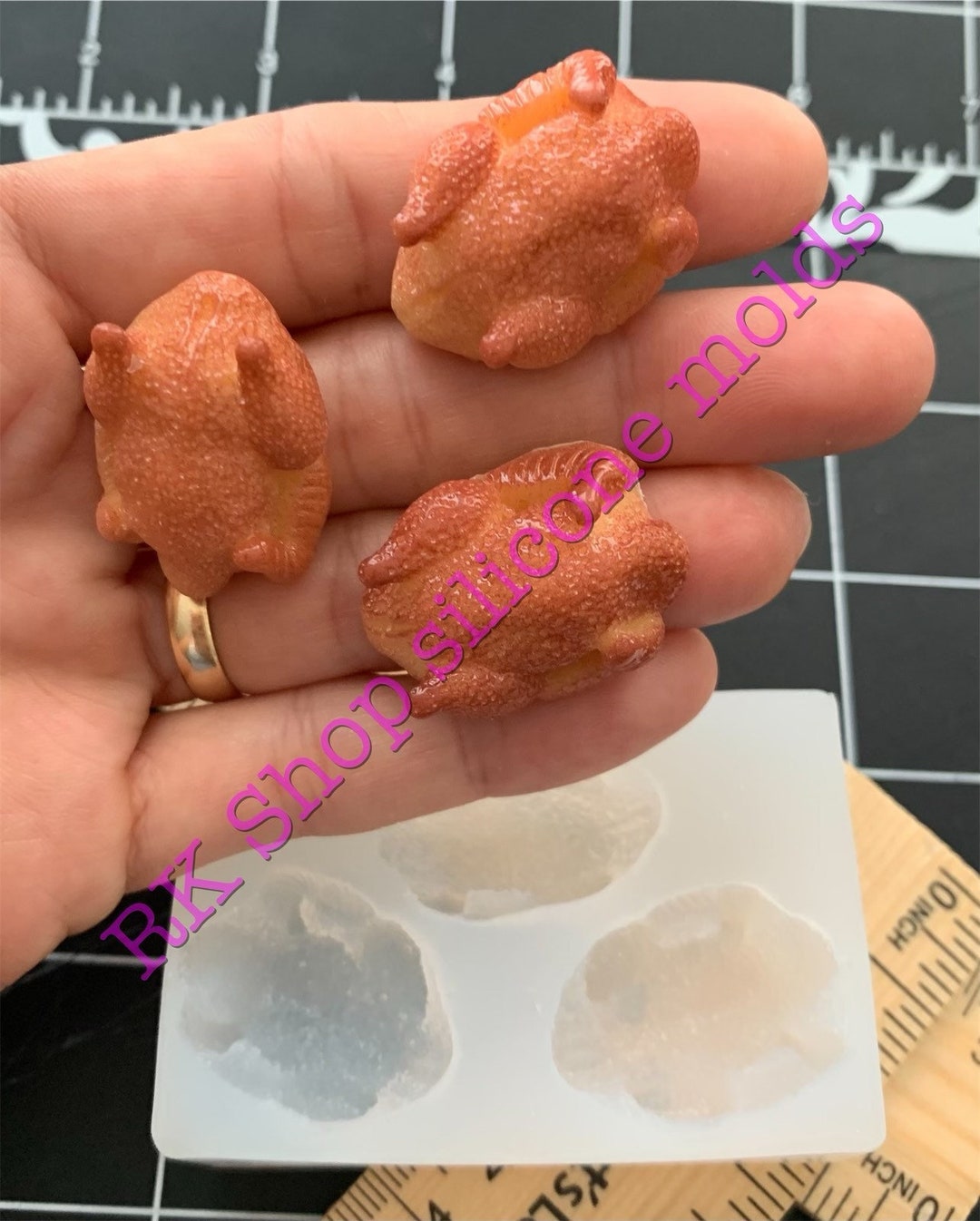 3D Roast Chicken-turkey-food Silicone Mold for Thanksgiving-fondant ...