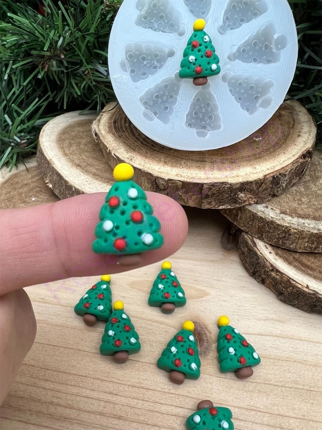 Little Christmas Tree Handmade Silicone Mold for Fondant-resin-polymer ...