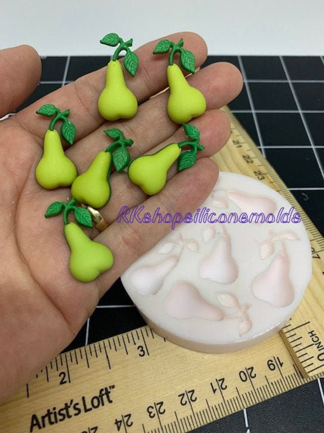 Pears-fruits-food Silicone Mold for Fondant-resin-polymer Clay ...