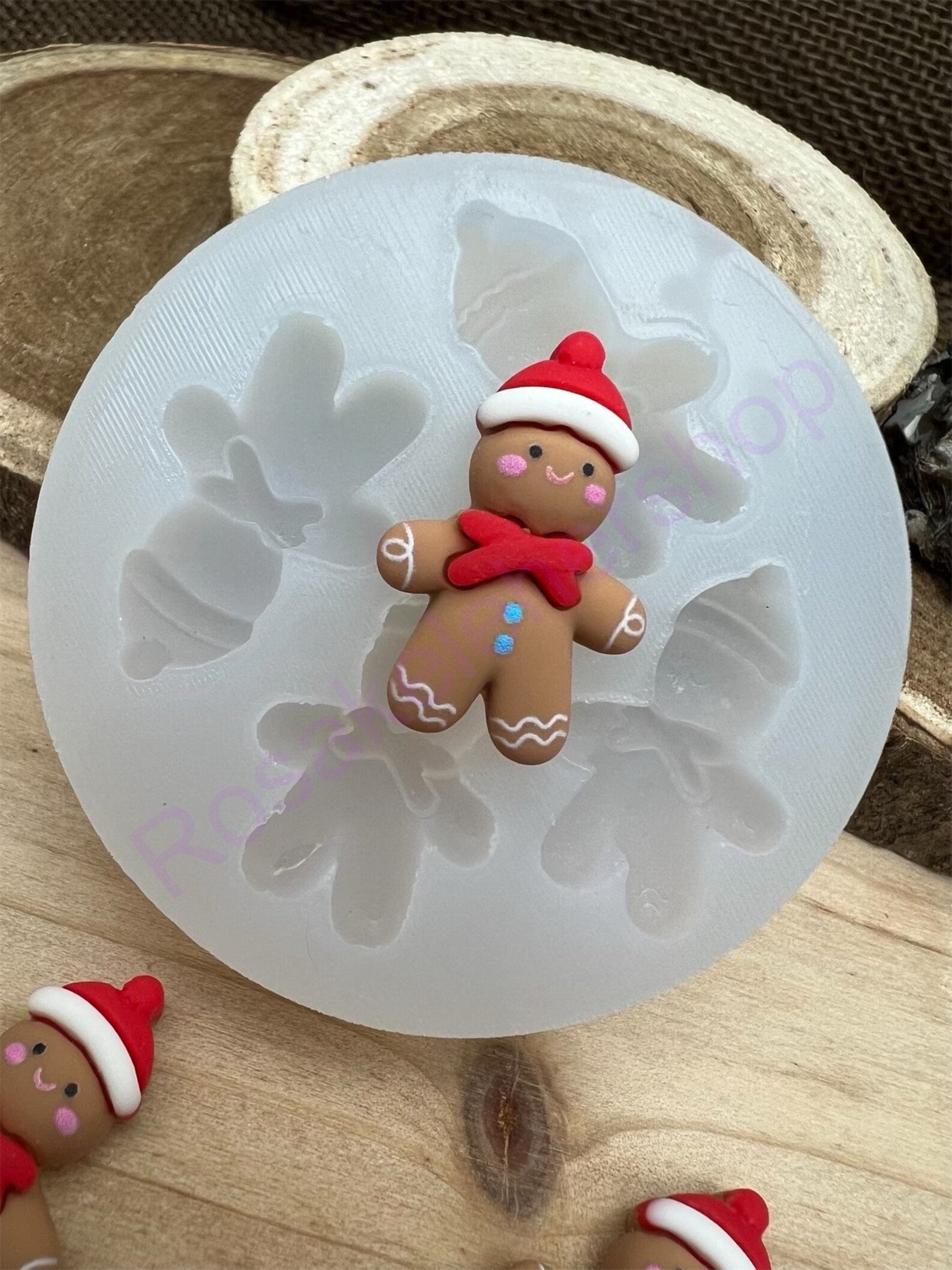 Christmas Small Gingerbread Man Handmade Silicone Mold for Fondant ...