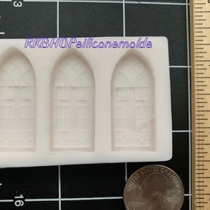 Church- Castle Windows Silicone Mold Fondant-resin-crafts-clay-candy ...
