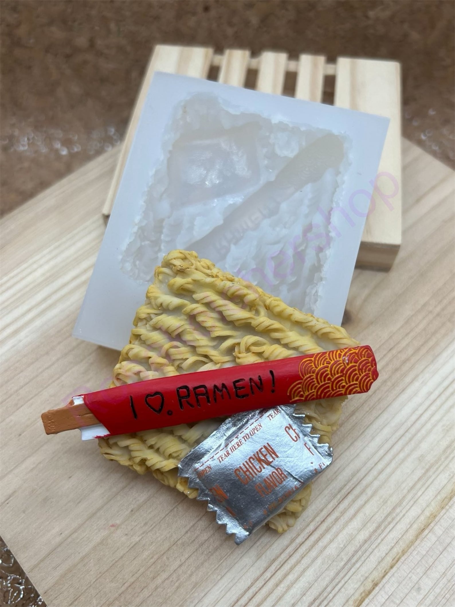 Instant Noodles 3D Pasta-instant Ramen Noodle Block-food Handmade ...