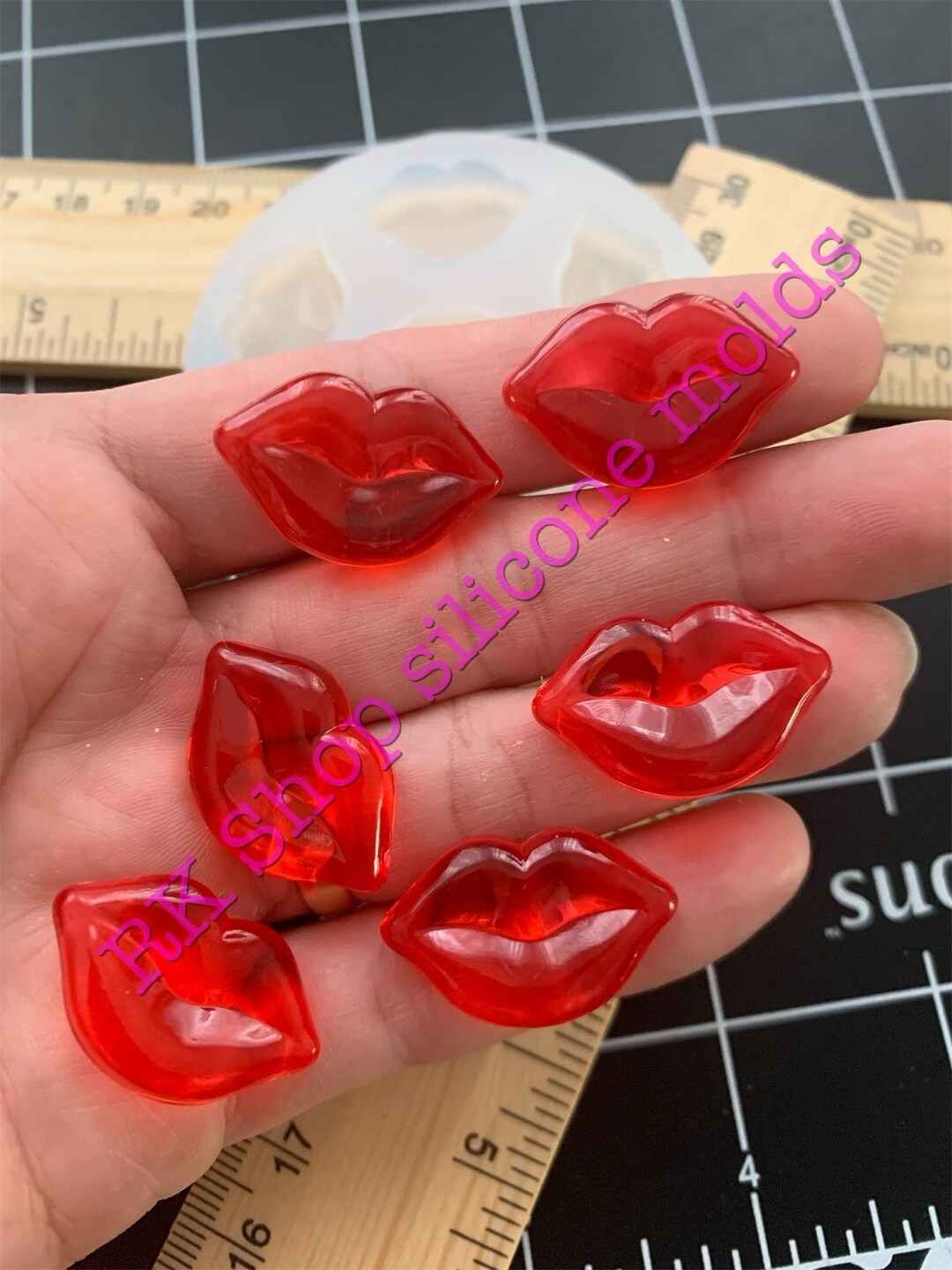 Shine Hot Sexy Lips Handmade Silicone Mold for Fondant-resin-crafts ...