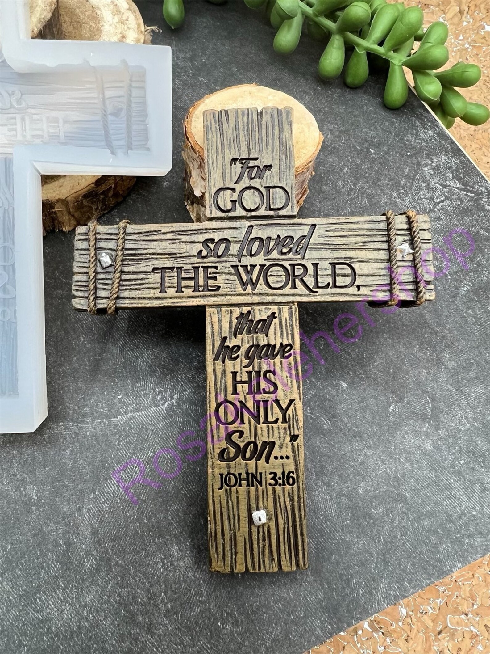 Cross With Psalms Written From the Bible Silicone Mold-fondant-resin ...