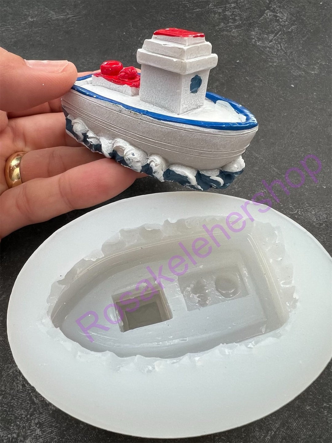 Small Boat Silicone Mold -fishing-ocean-sea-resin-clay-handcrafts-soap ...