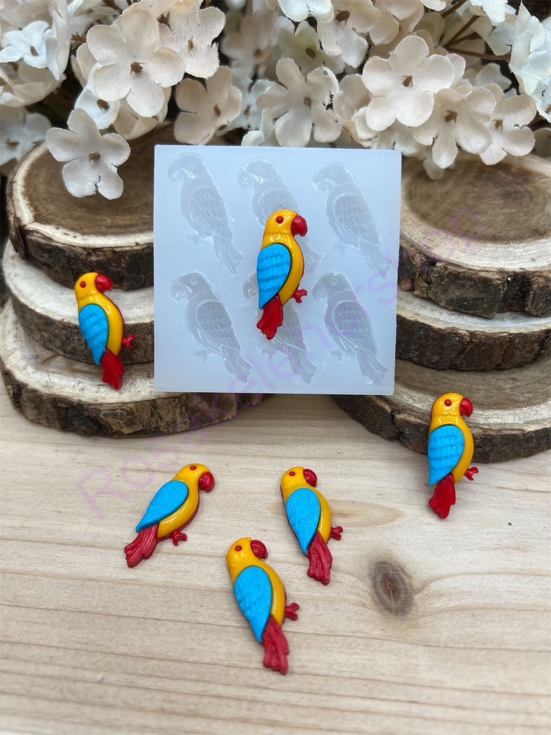 Parakeet Bird Handmade Silicone Mold (very Tiny) for Fondant-resin ...