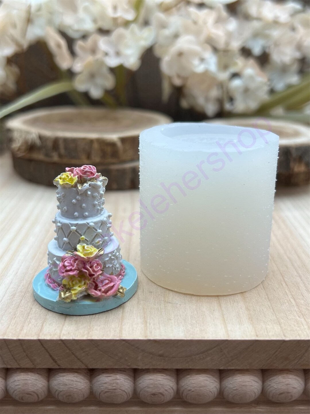 3D Wedding Cake MINIATURE Handmade Silicone Mold For-resin-plaster and ...