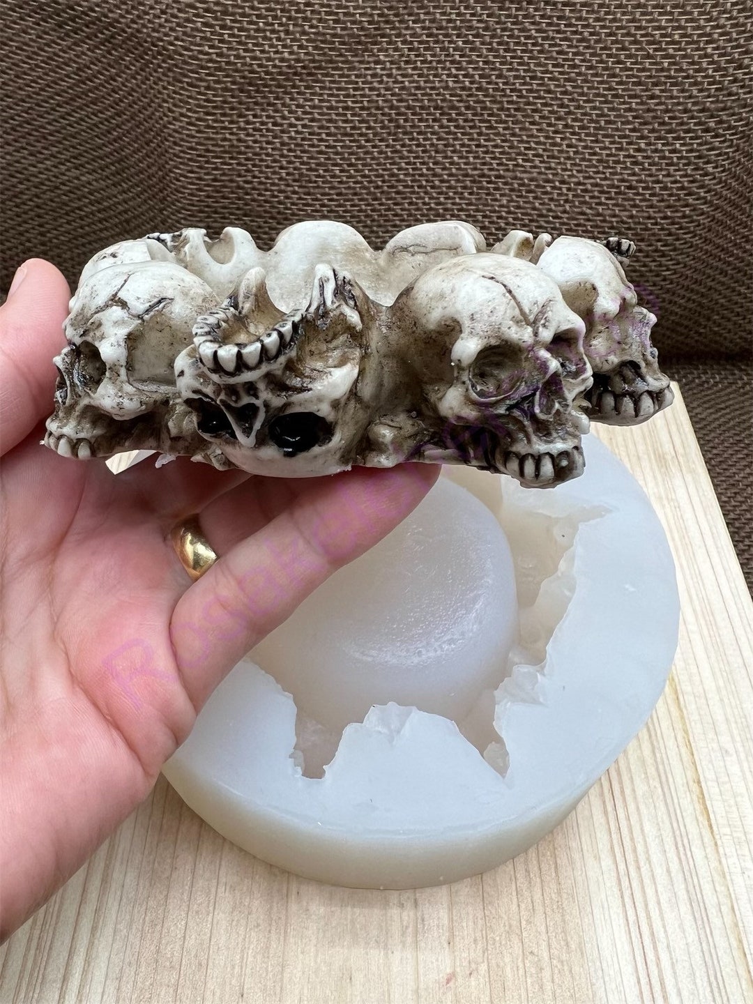 Skull Ashtray Silicone Mold-resin Skull Trinket Dish-resin Skull Dish ...