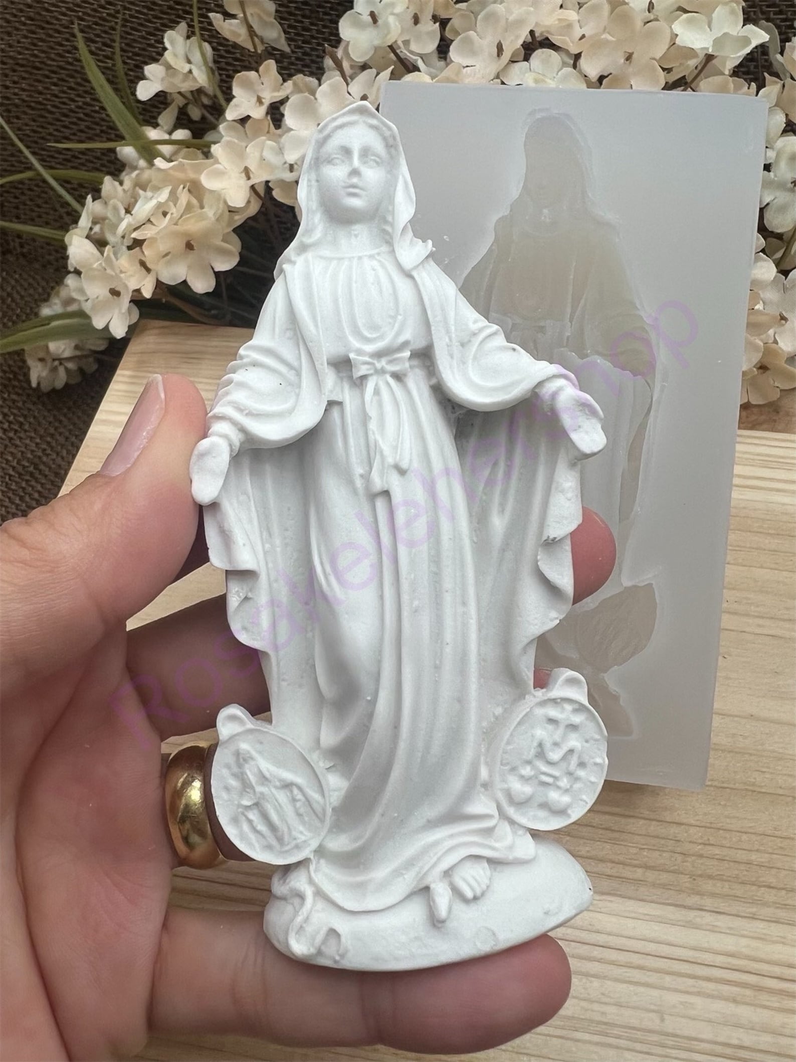 Our Lady of Grace-virgin MARY Silicone Mold-mother Mary-fondant-resin ...