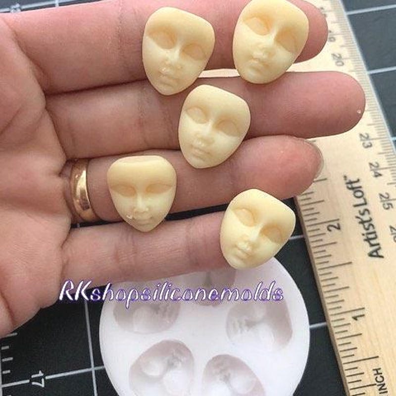 Small Face Molds for Clay - Etsy