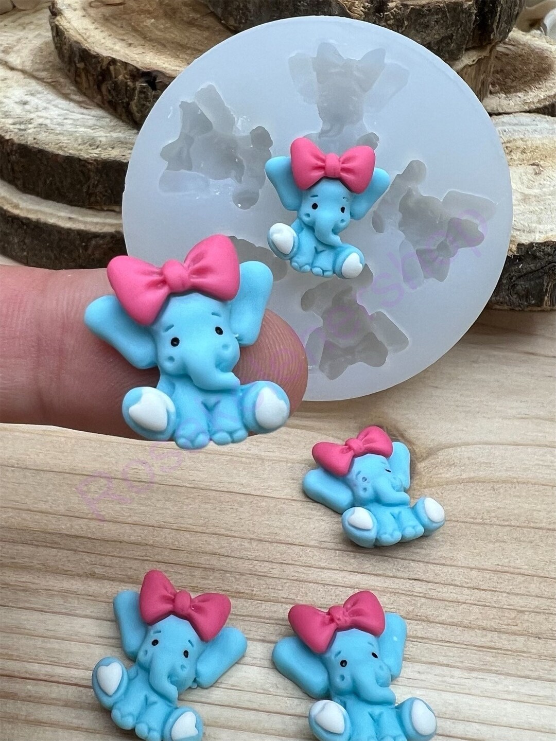 Cute Elephant Handmade Silicone Mold for Fondant-resin-crafts-clay ...