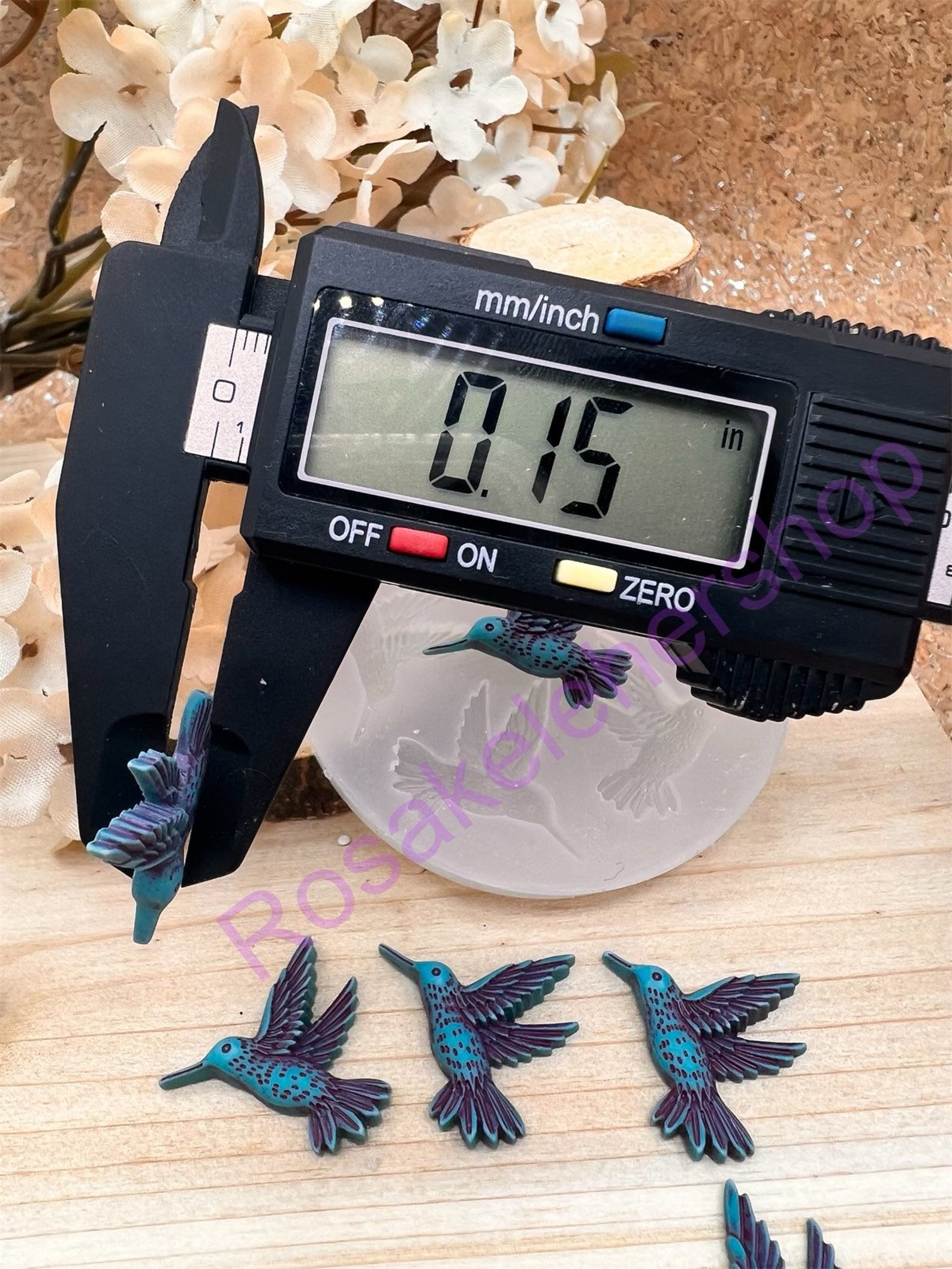 HUMMINGBIRD Bird Silicone Mold (very Tiny- Flat Back) for Fondant-resin ...
