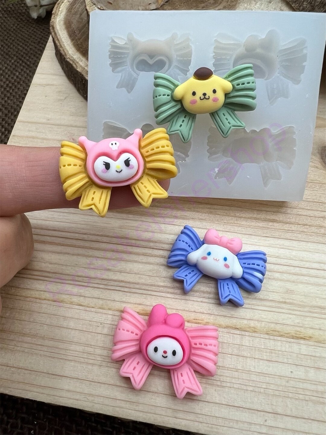 Cute Bows Silicone Mold for Fondant-resin-handcrafts-polymer Clay-candy ...