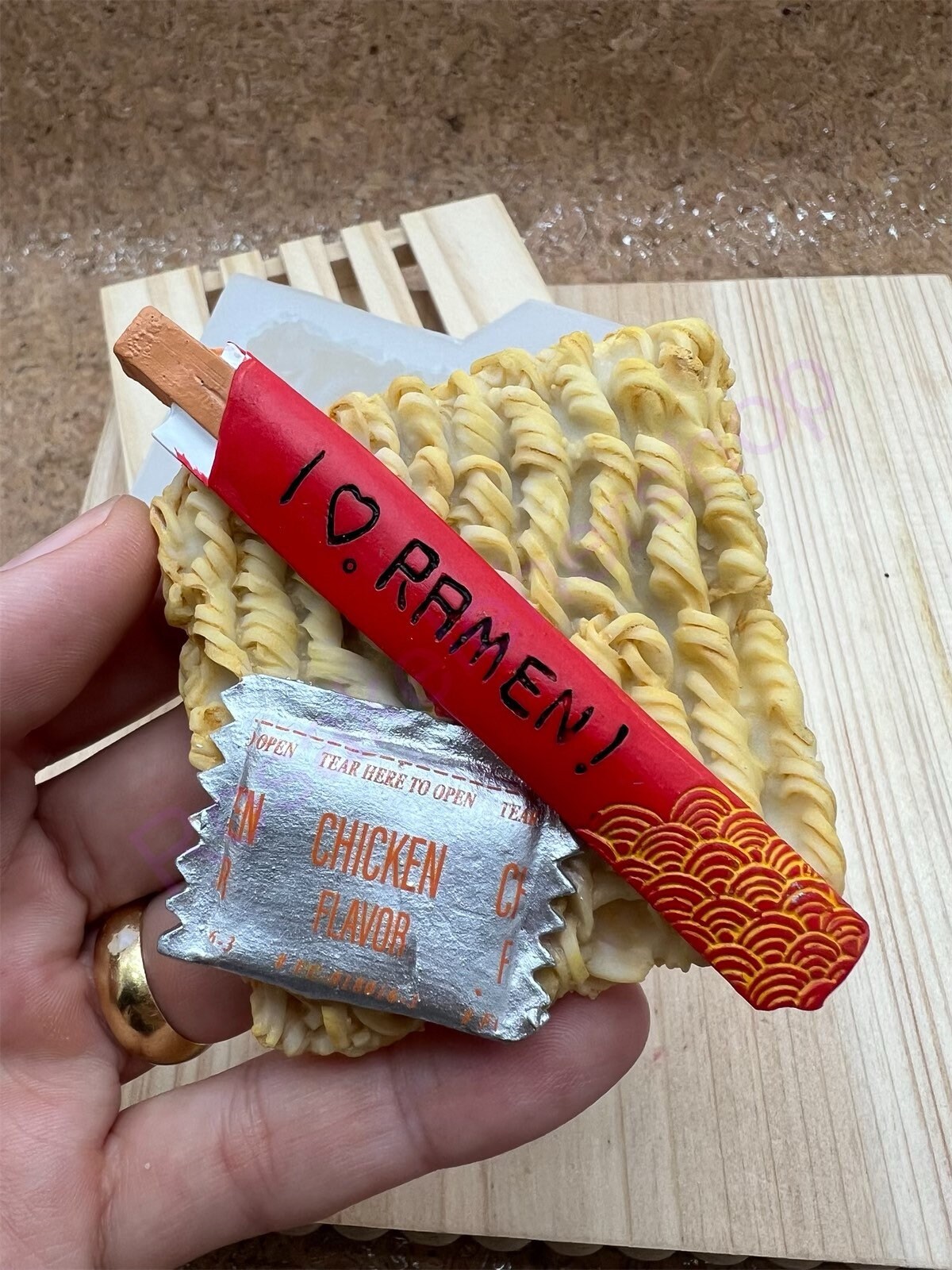 Instant Noodles 3D Pasta-instant Ramen Noodle Block-food Handmade ...