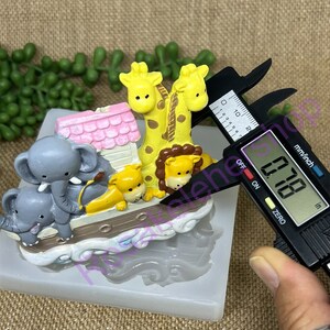 Noah Ark-animals on the Boat Handmade Silicone Mold-lion-tiger-elephant ...