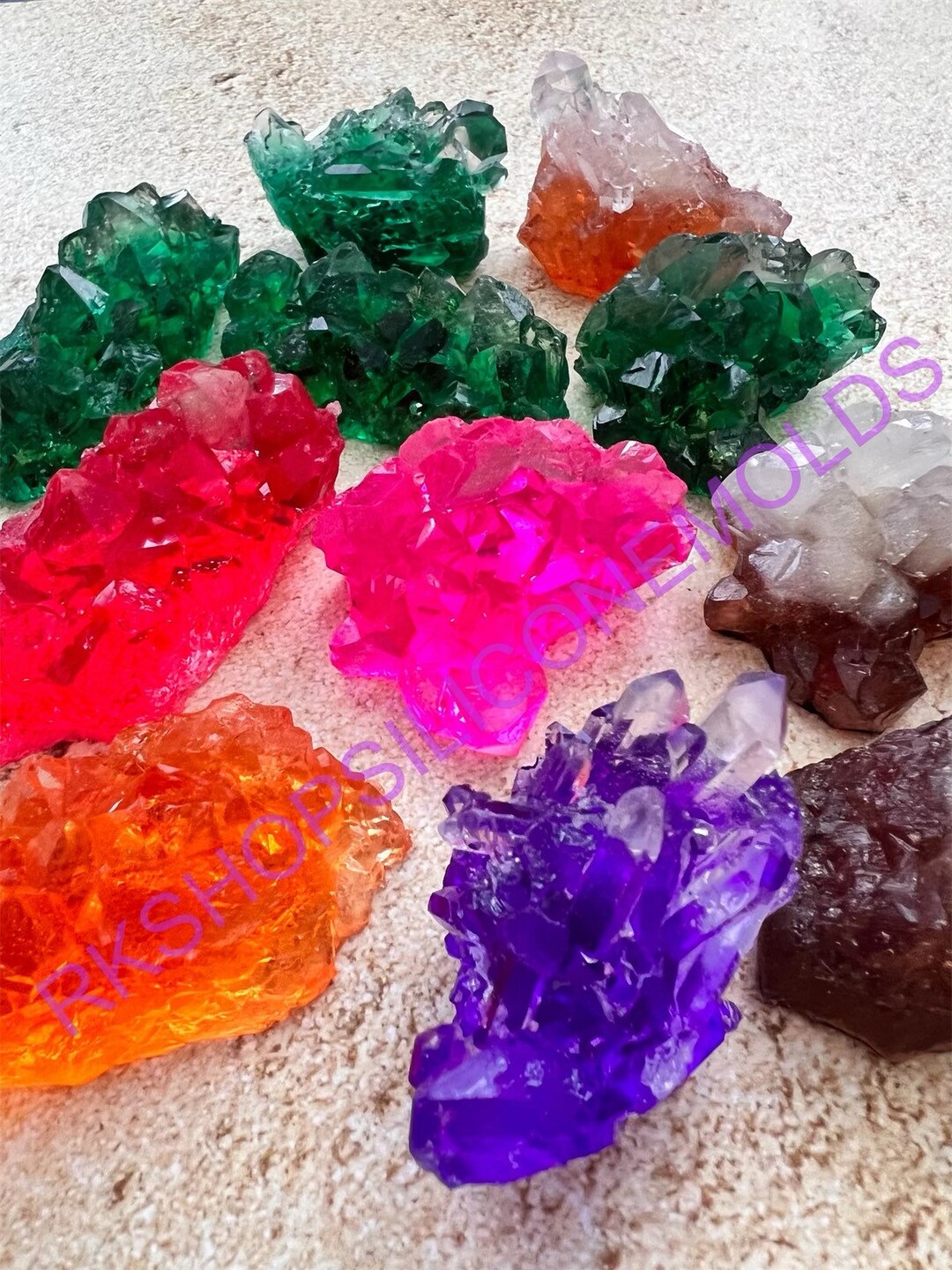 Small Bubble Free Resin Crystals Cluster-crystal-alter Crystals ...