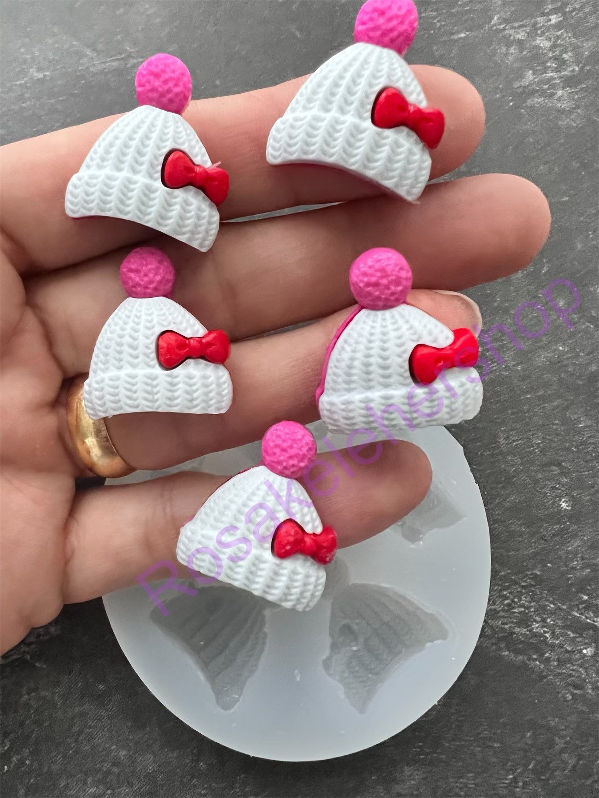 Crochet Knit Hat Silicone Mold-caps-hat-baby Hats for Fondant-jewelry ...