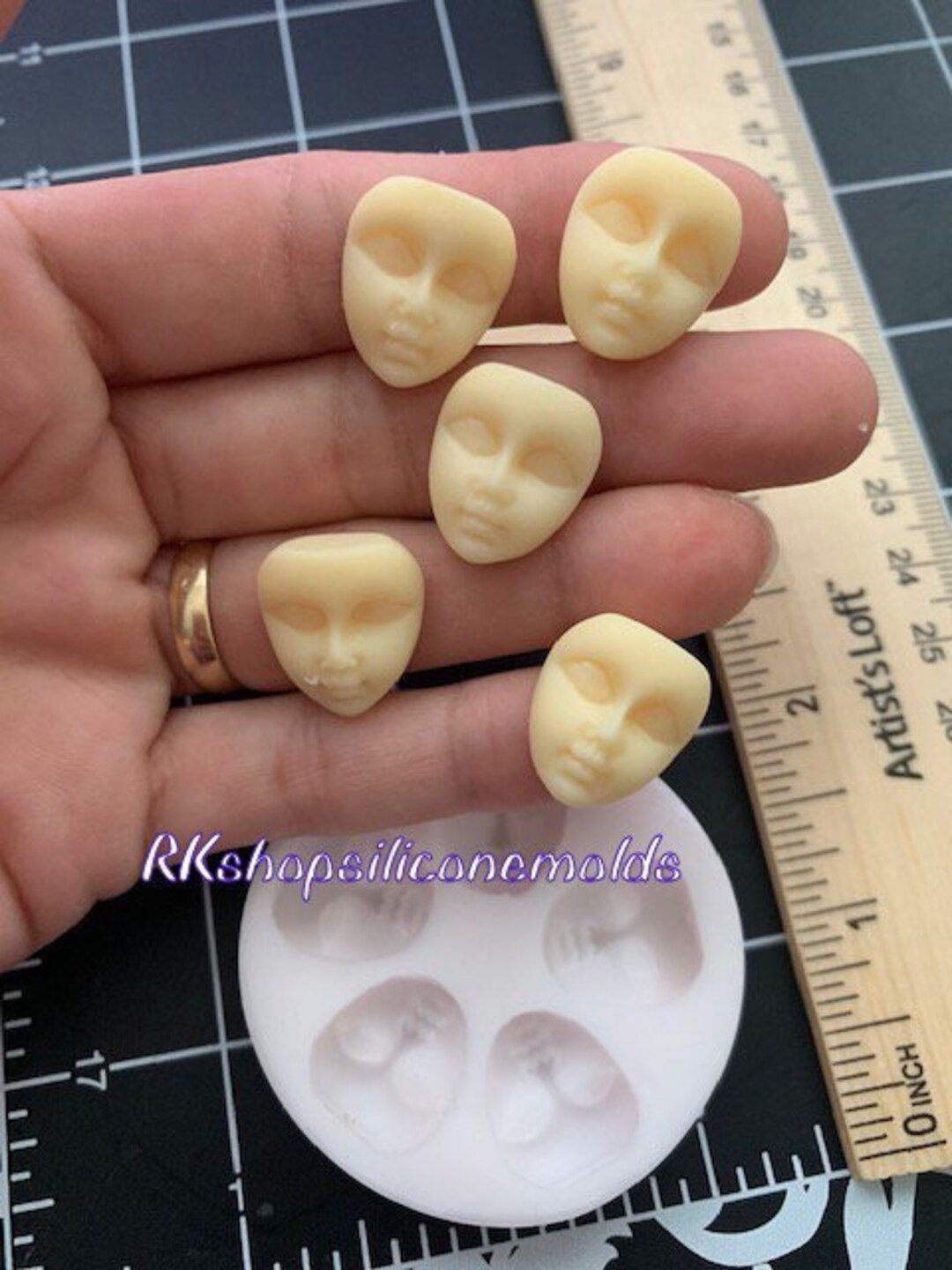 Face Silicone Mold Very Small-mask for Fondant-resin-handcrafts-polymer ...