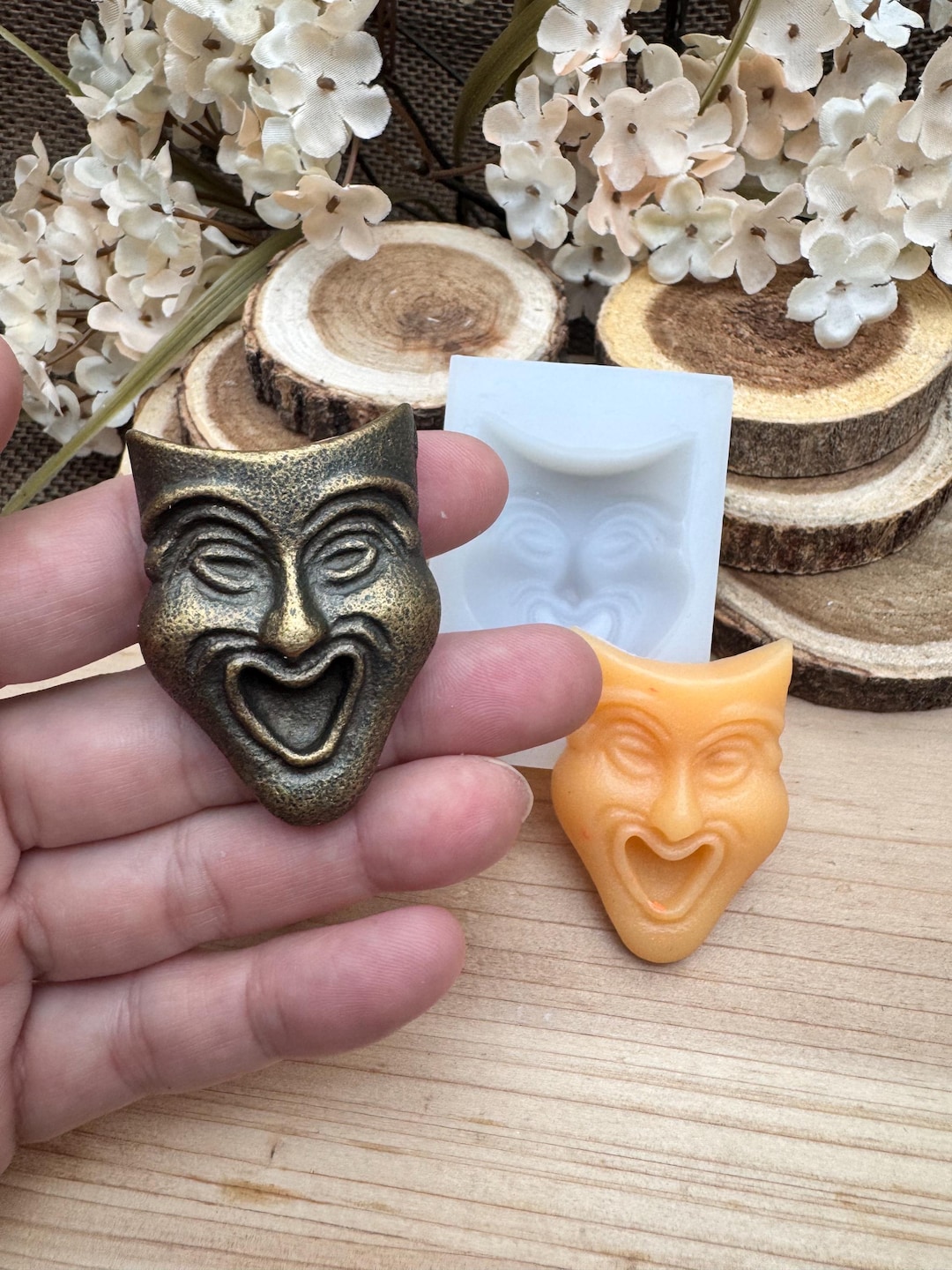 Scary Face Handmade Silicone Mold for Halloween DYI Craft Projects ...