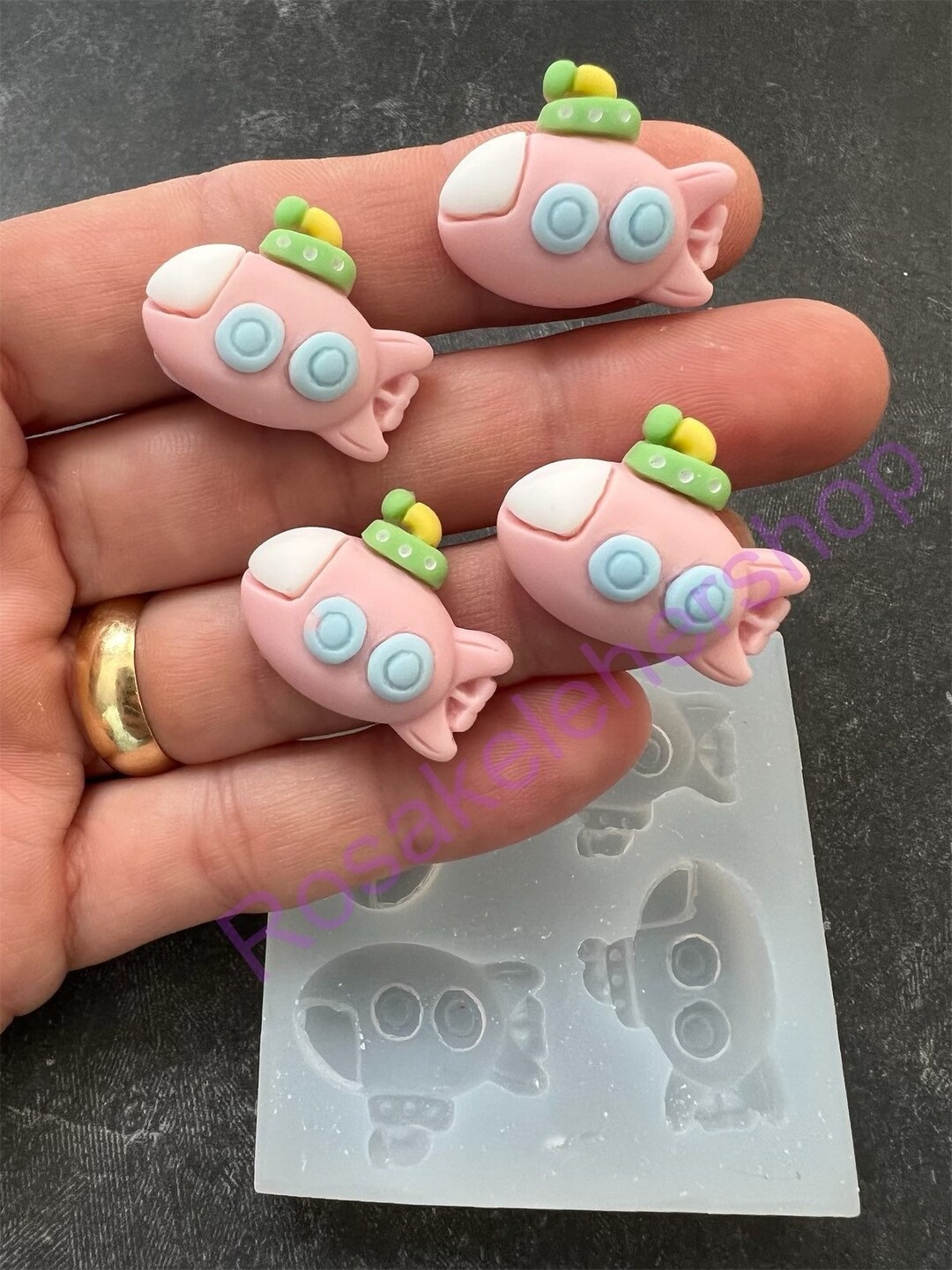 Submarine Baby Cartoon Silicone Mold for Fondant-resin-polymer Clay ...