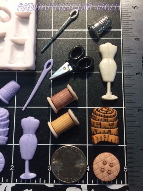 Sewing Gadgets-scissors-needle-thimble-spool-measuring | Etsy